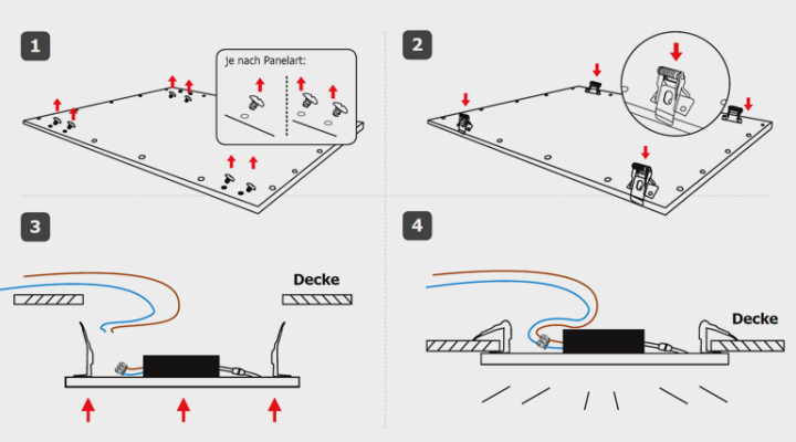 Anleitungen und Tipps zum Ein/Aufbau von LED Panels