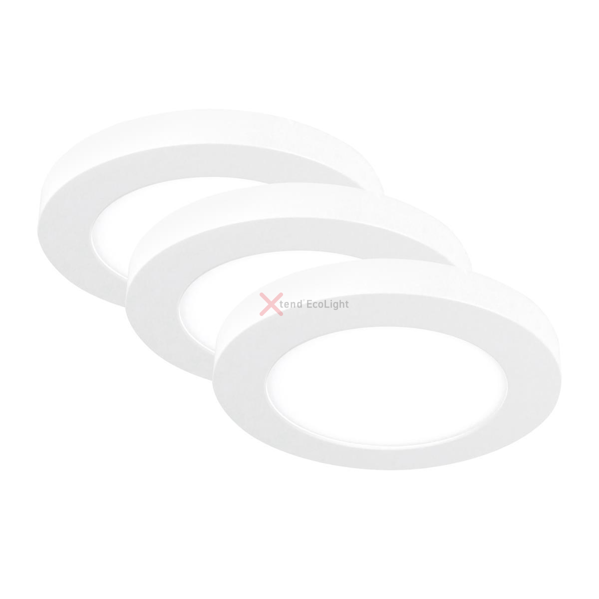 3x LED Aufbaupanel rund Ø140mm Tageslichtweiß 6000K 6W dimmbar Triac ...